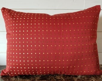 Red and gold pillow | Etsy