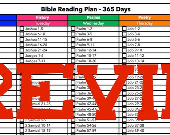 Bible reading plan | Etsy
