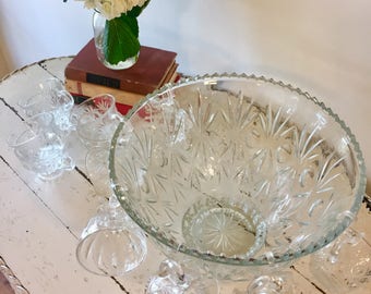 Vintage punch bowl | Etsy