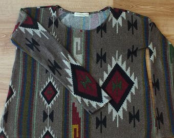 Aztec print sweater | Etsy