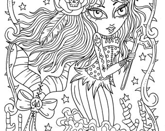 FUN COLORING BOOKS CLIP ART PRINTABLES ART by ChubbyMermaid