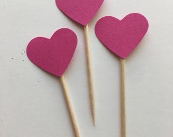 Heart cupcake topper | Etsy