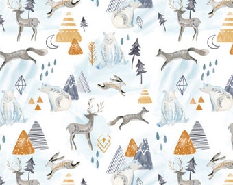 Woodland nursery fabric | Etsy