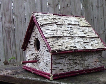 Birch birdhouse | Etsy