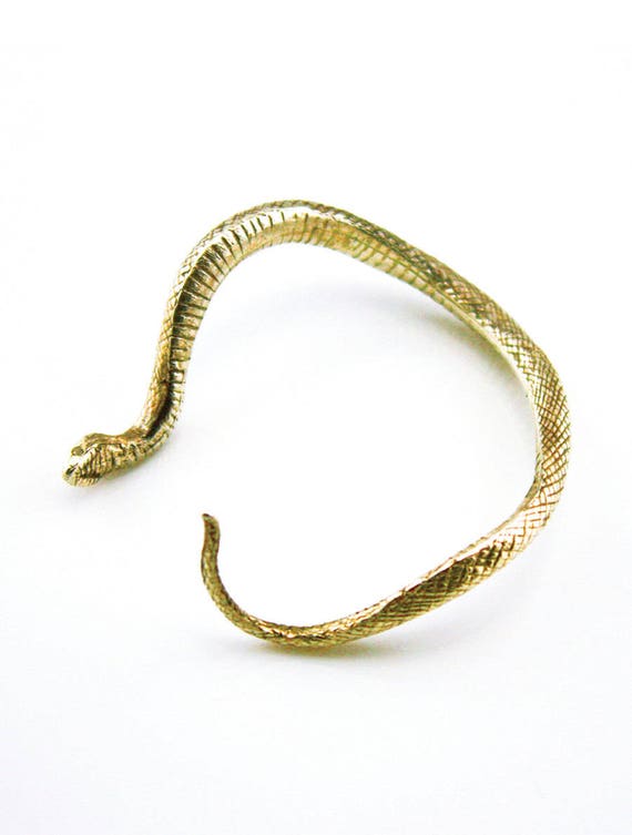 Snake Bracelet / Medusa Snake Cuff / Realistic Serpent