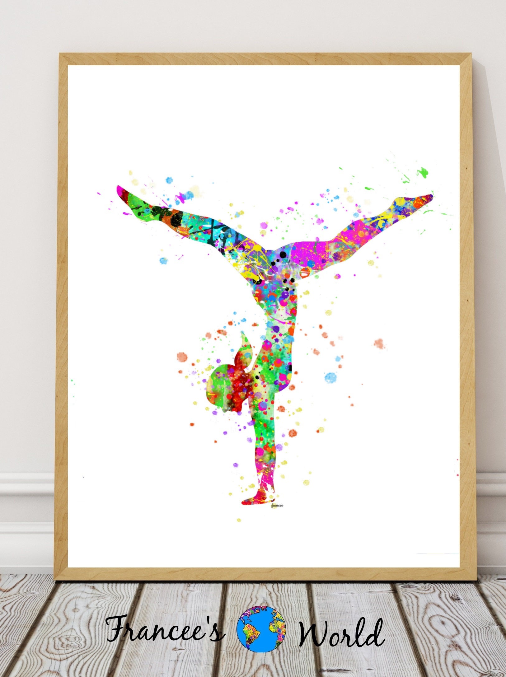 Gymnastics Gift Gymnastic Picture-Art Poster Gymnastics Art