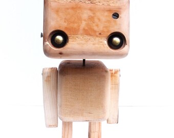 Wooden Robot Toy Geek Gift Toy Robot Wood Robot wood