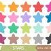 Kawaii Star Clipart Cute Stars Clip Art Galaxy Happy Funny