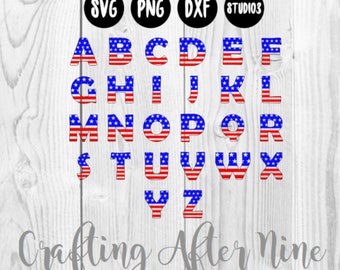 Patriotic alphabet | Etsy