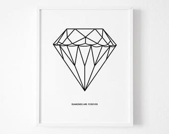 Diamond poster | Etsy