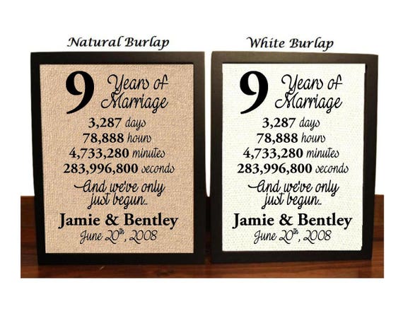 9th Wedding Anniversary 9 Year Wedding Anniversary 9th