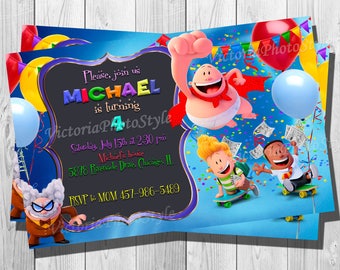 Captain underpants invitation | Etsy