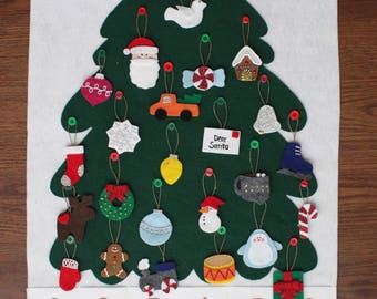 Christmas Tree Advent Calendar Pattern 29 Ornaments