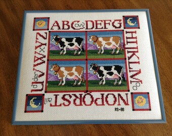 Cow cross stitch | Etsy