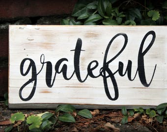 Grateful sign | Etsy