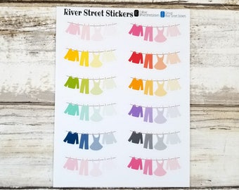 Vintage Postcard Clothesline Laundry Gift Tags