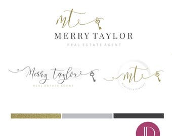 Realtor logo Key logo Real Estate logo design Branding set