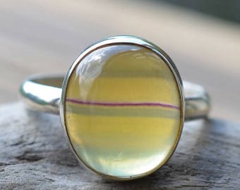 Green fluorite ring | Etsy
