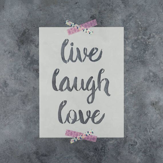Live Laugh Love Stencil - Reusable DIY Craft Stencils of Live Laugh ...