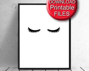 Eyelashes print | Etsy