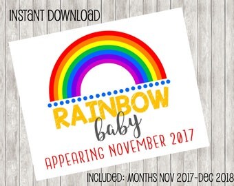 Rainbow Baby Pregnancy Announcement Rainbow Baby Outfit