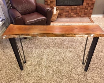 Live edge sofa table | Etsy