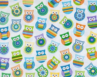 Owl fabric | Etsy