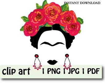 Frida clip art | Etsy
