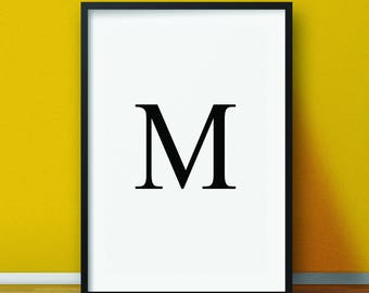Letter m print | Etsy