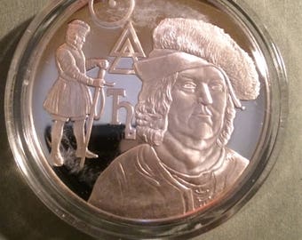 Laplace's Demon Linocut History of Science Imaginary