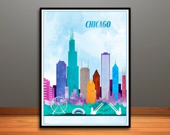 Chicago art | Etsy