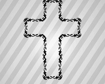Cross flourish svg | Etsy