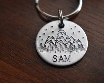 Silver dog tag | Etsy