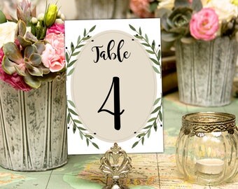 Rustic table numbers | Etsy