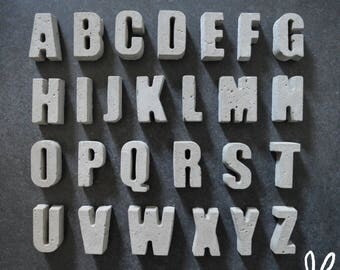 Cement letter | Etsy