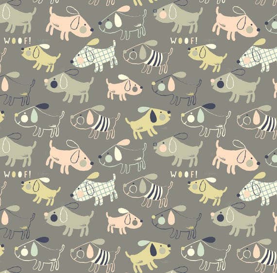 Dogs Puppies Woof Fabric Year Of The Puppies By Amel24