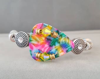 Guitar pick bracelet | Etsy