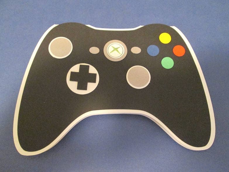 Handmade Xbox Game Controller Shaped Birthday Card video game