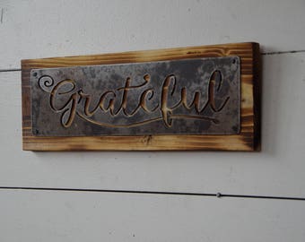 Grateful sign | Etsy