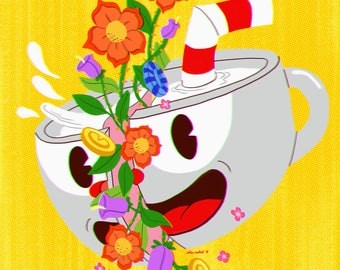 Cuphead print | Etsy