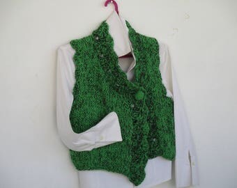 Hand knit vest | Etsy