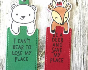 Christmas bookmark | Etsy