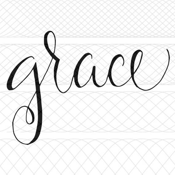 Cursive Script Handwritten Grace SVGPNGSTUDIO3 Cut Files for
