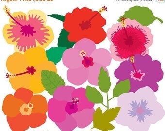 Hibiscus clipart | Etsy