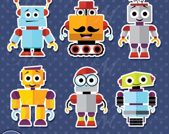 Robots clipart | Etsy