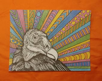 Turkey vulture print | Etsy
