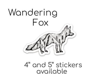 Fox sticker | Etsy
