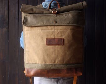 Leather backpack | Etsy