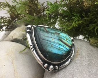 Labradorite ring | Etsy