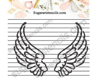 Angel wing stencil | Etsy